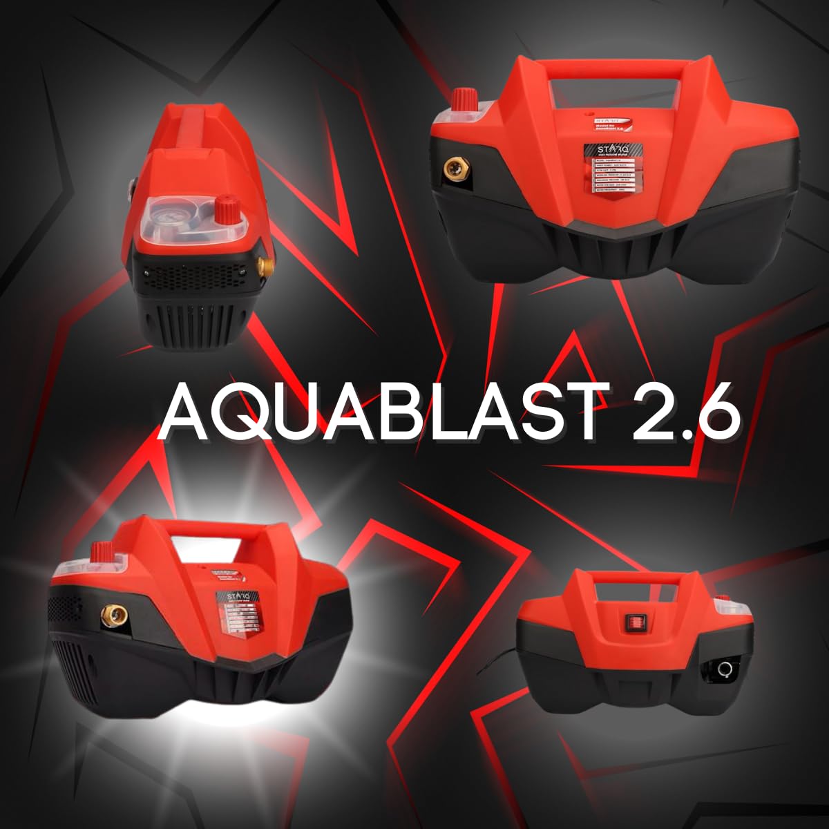 STARQ AQUABLAST2.6 2600W | 280 Bar | Heavy Duty High Pressure Car Wash ...